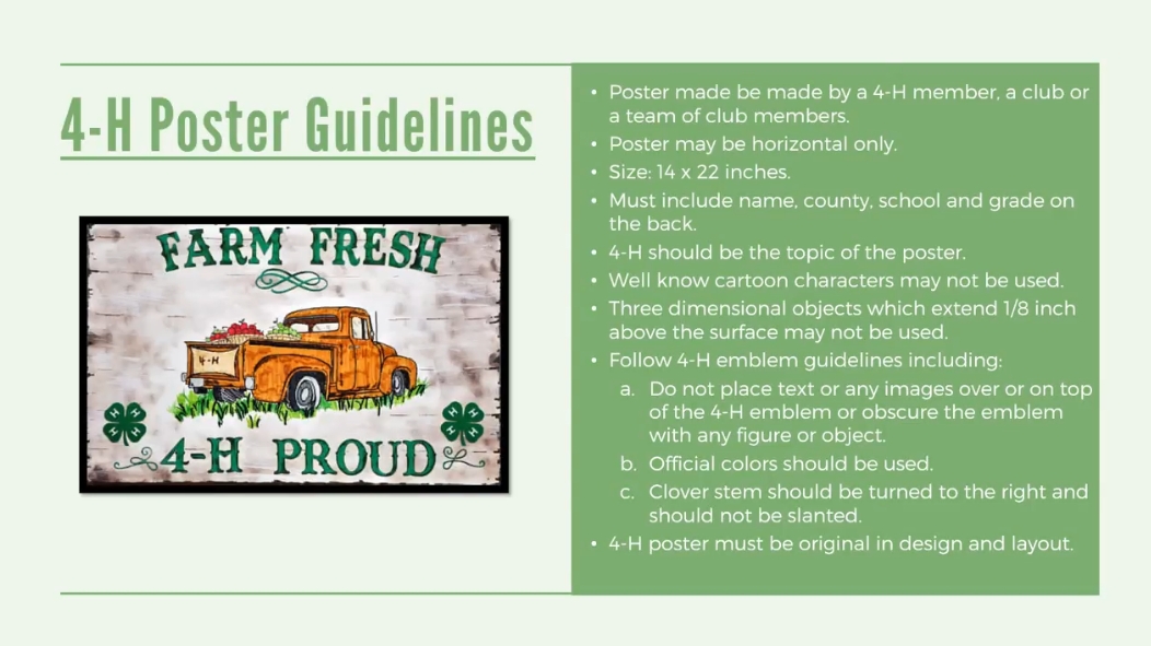 4-H Poster Guidelines | Rutherford County